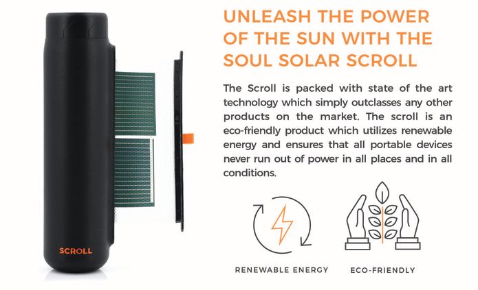 SOUL Solar Scroll - The Ultimate Solar Charger | Indiegogo