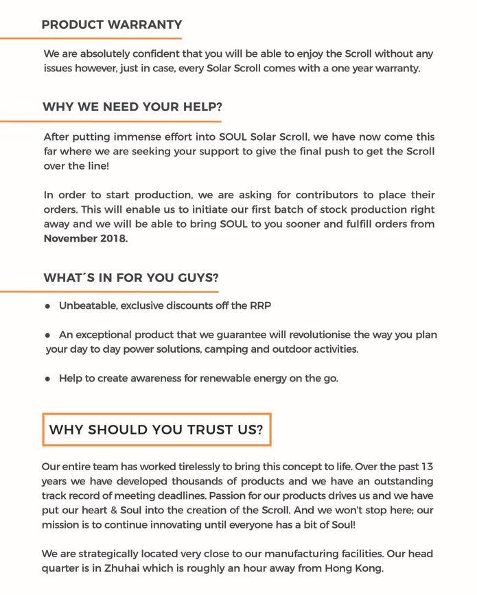 SOUL Solar Scroll - The Ultimate Solar Charger | Indiegogo