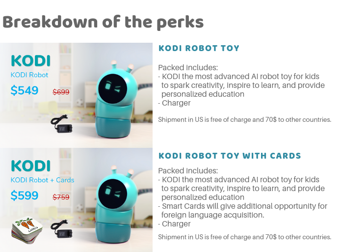 Kodi: the most advanced AI robot toy for kids | Indiegogo
