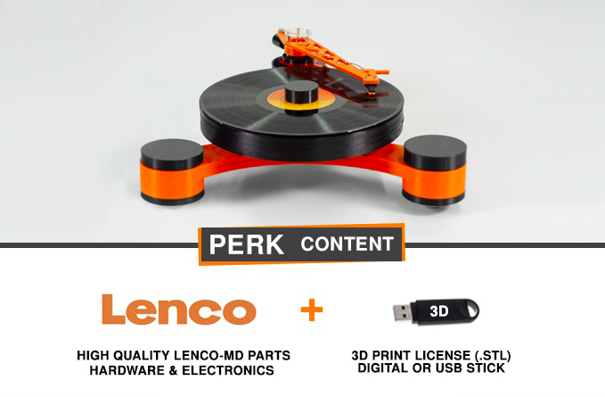Lenco-MD: Modular, 3D Printed record player | Indiegogo