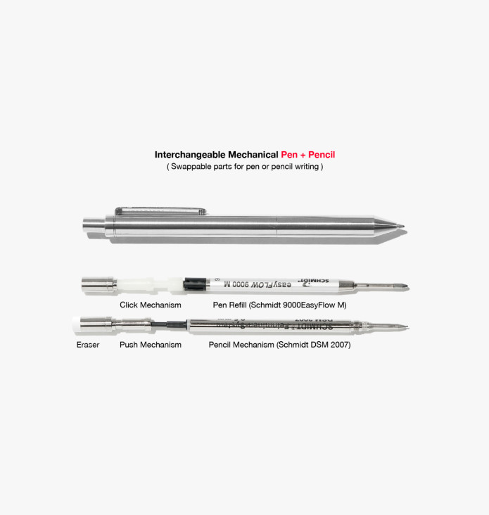 Brass Interchangeable Mechanical Pen and Pencil | Indiegogo