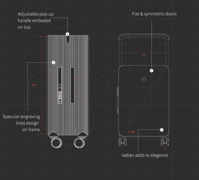LINE, the coolest luggage with sliding lock system | Indiegogo