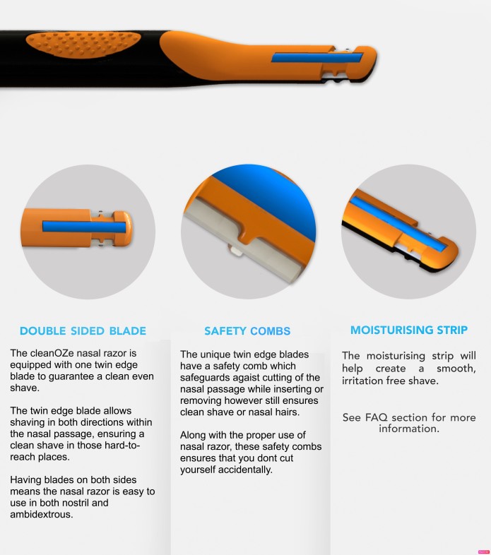 World's 1st Unisex Nasal Safety Razor - cleanOZe. | Indiegogo