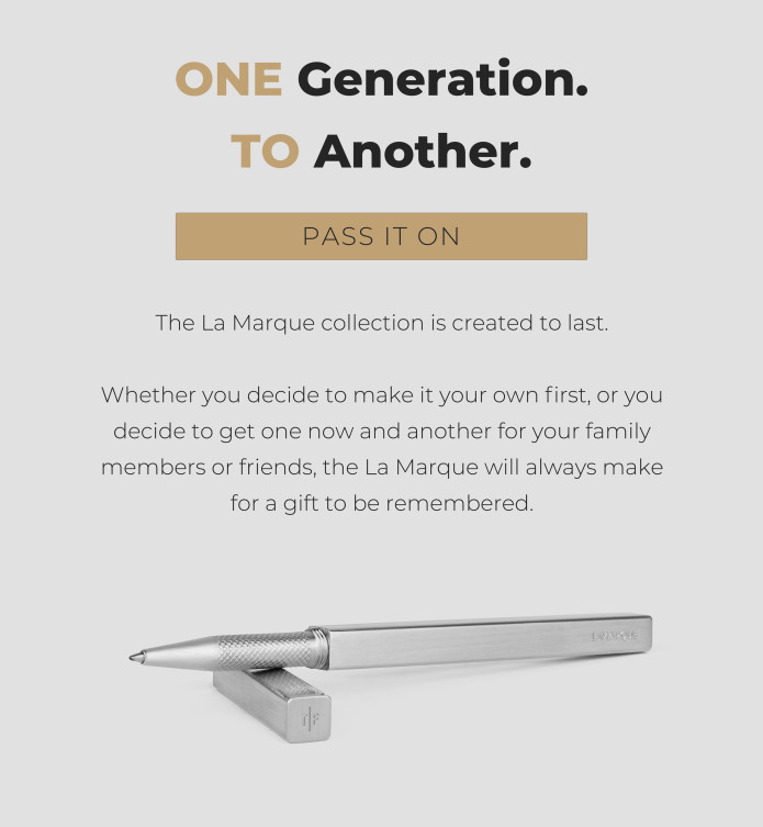 La Marque - The Lifetime Brass Pen Collection | Indiegogo