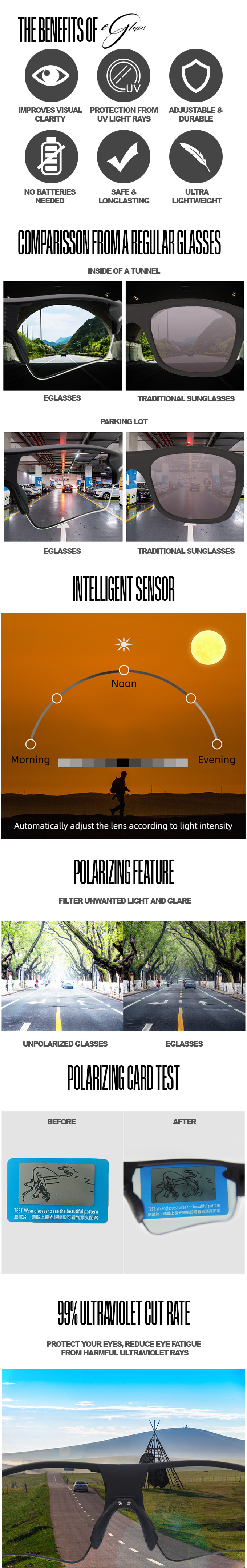 E-Glasses instant self-dimming sunglasses | Indiegogo