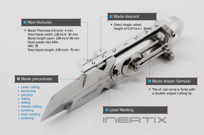 Inertix Cyberpunk Pocket Exoblade Knife. | Indiegogo