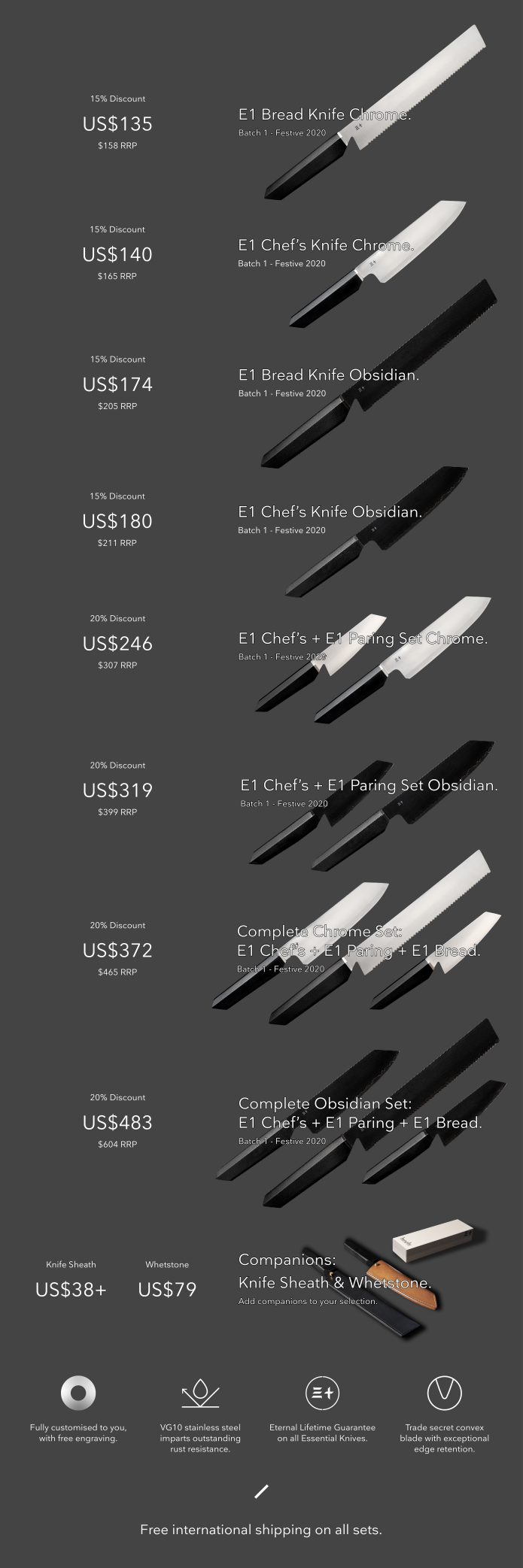 The Hinoki Essential Knives | Indiegogo