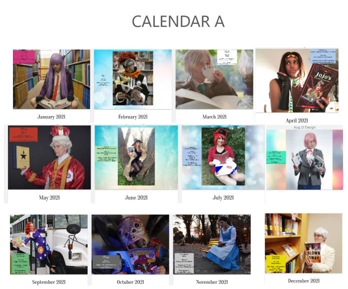 2021 Cosplay Calendar | Indiegogo