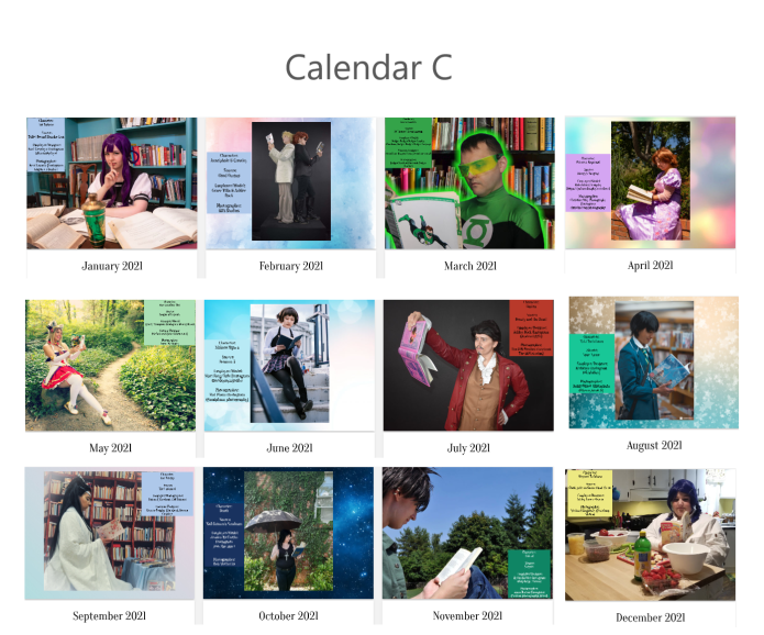 2021 Cosplay Calendar | Indiegogo