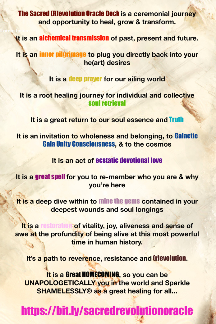 The Sacred Revolution Multi-Media Oracle Deck | Indiegogo