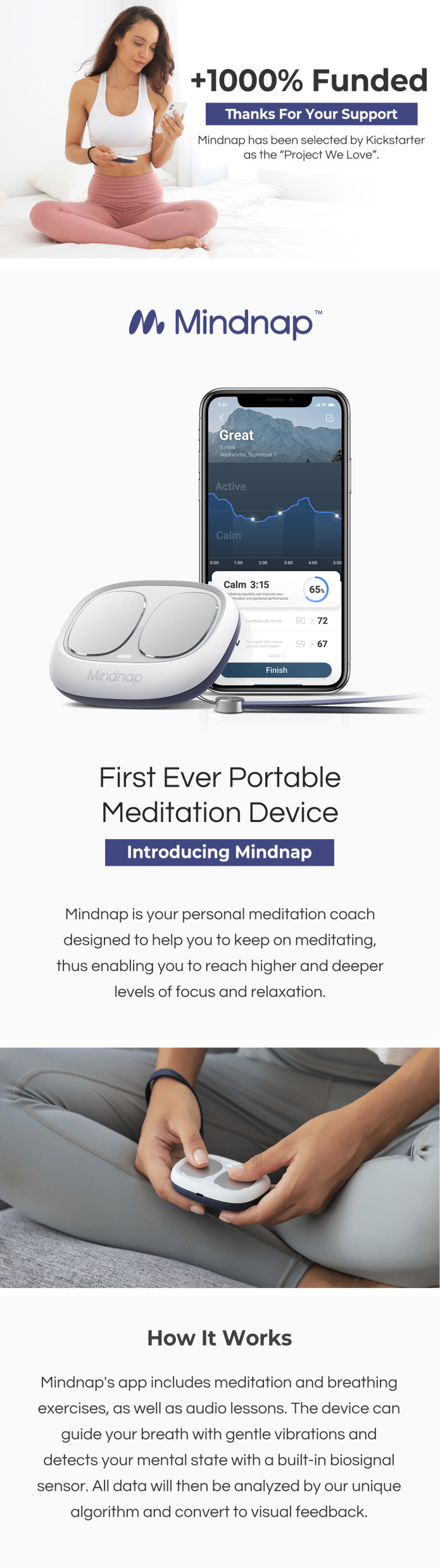 Mindnap: Your Personal Meditation Coach | Indiegogo