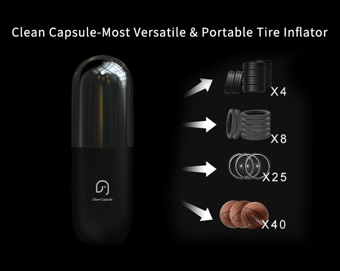 Capsule - Most Versatile & Portable Tire Pump | Indiegogo