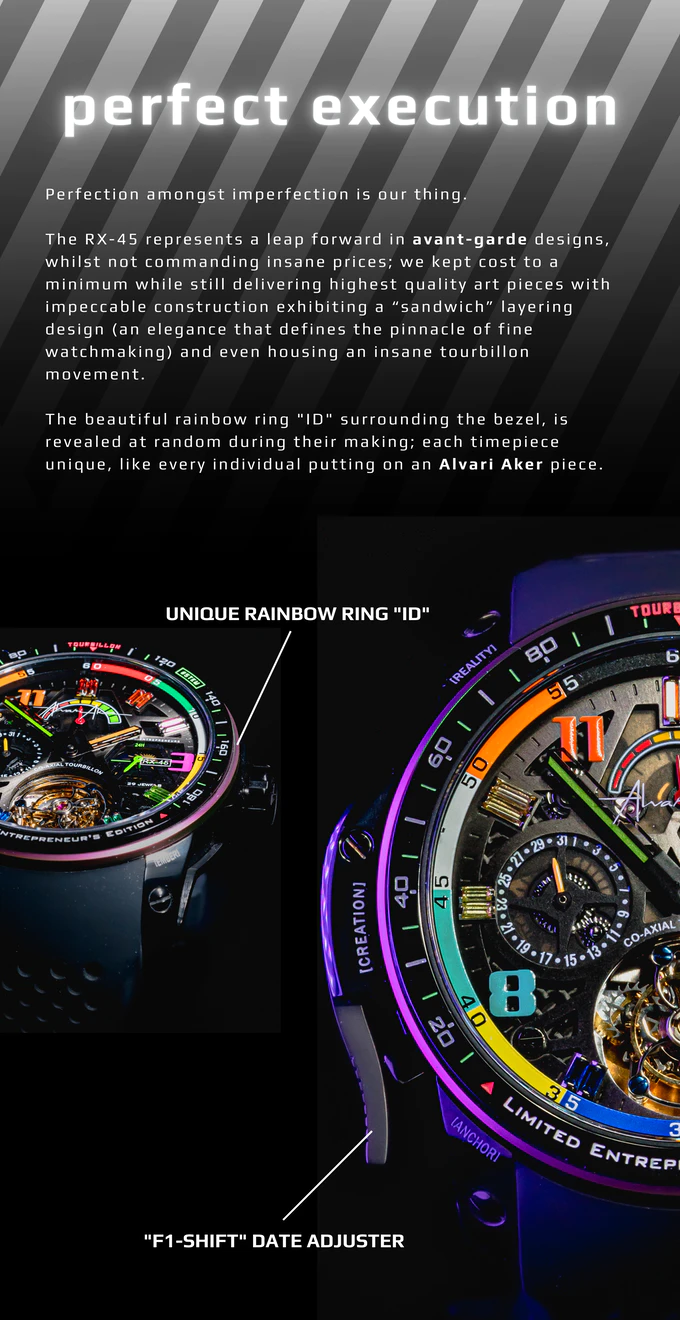 Rainbow Maximalist Tourbillon Racing Watch | Indiegogo