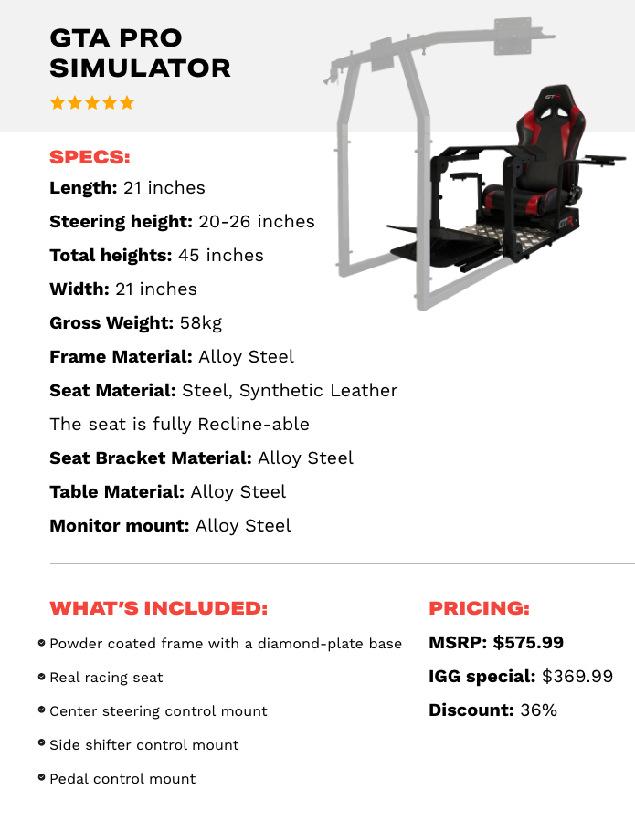 RS30 - Pro-Grade Force Feedback Sim Wheel & Pedal | Indiegogo