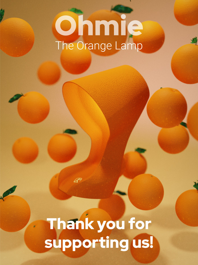 Ohmie The Orange Lamp: first orange peel's lamp | Indiegogo