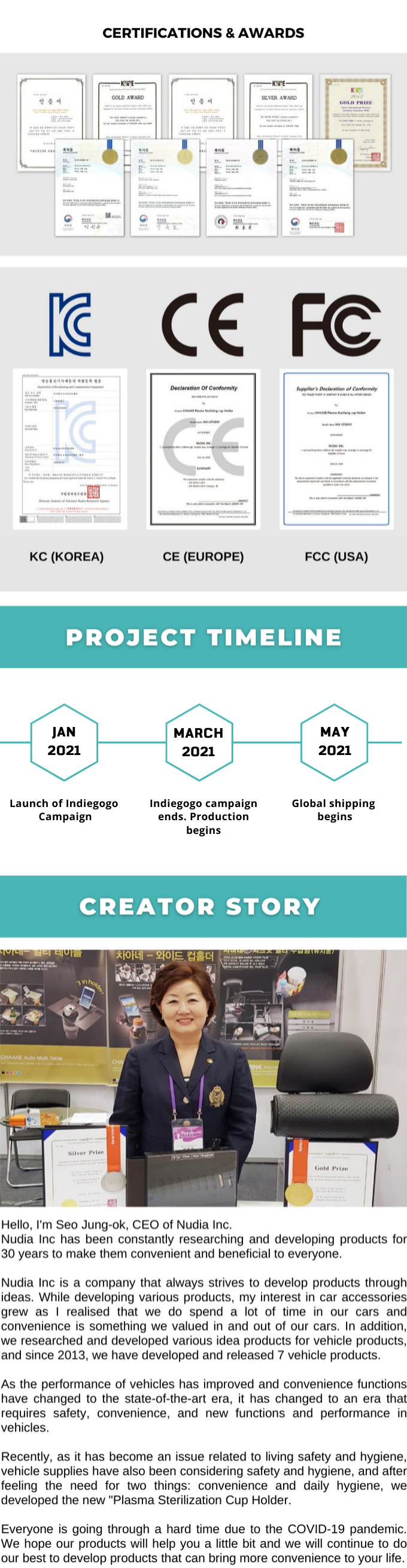 Sana Cup - Clean Crisp Car Cabin Air, Always | Indiegogo