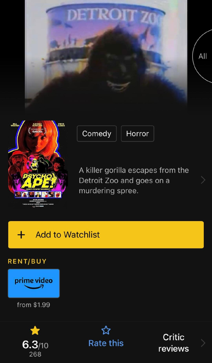 Psycho Ape! Part II: The Wrath of Kong | Indiegogo