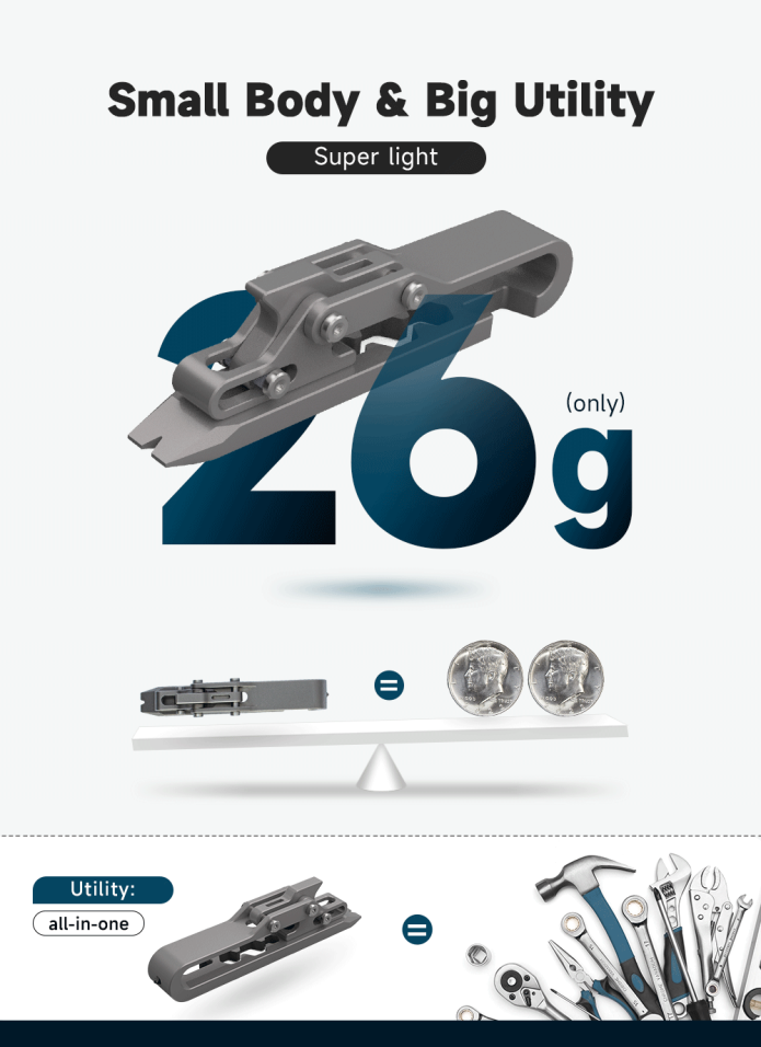 K-smart: 11-in-1 Titanium Multi-Function Keychain | Indiegogo