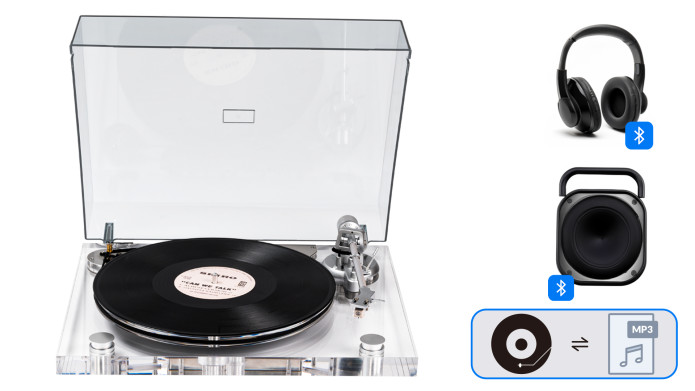 Retrolife's First Unique Acrylic Clear Turntable | Indiegogo