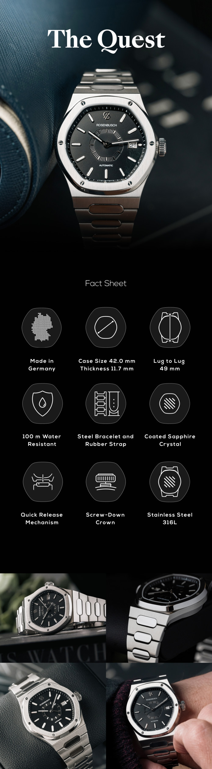 The Quest - A high grade mechanical sports watch | Indiegogo