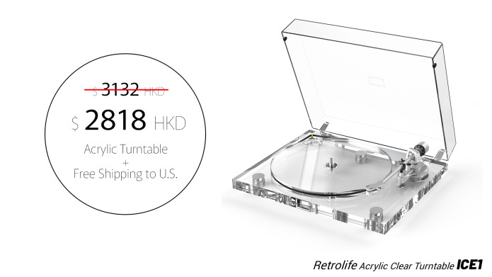 Retrolife's First Unique Acrylic Clear Turntable | Indiegogo
