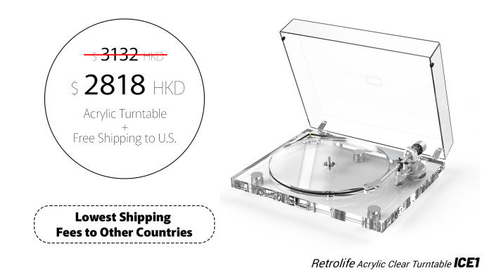 Retrolife's First Unique Acrylic Clear Turntable | Indiegogo