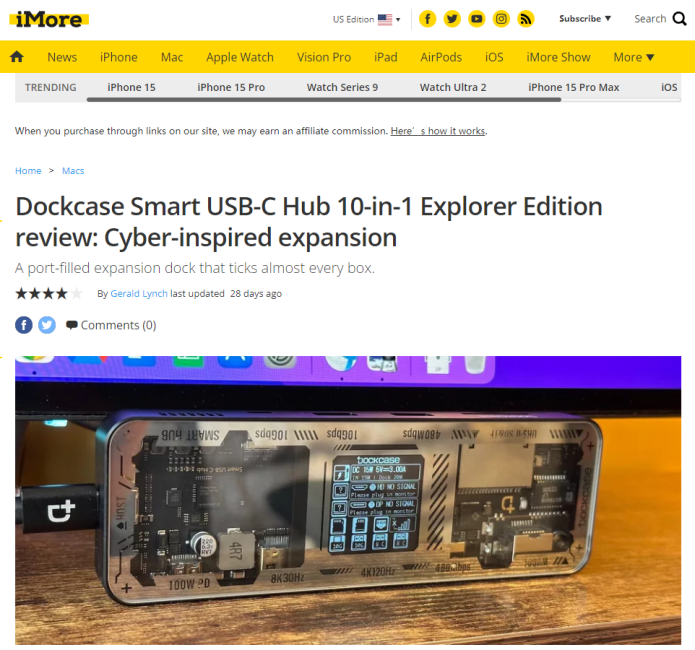 Dockcase Smart USB-C Hub 10-in-1 Explorer Edition | Indiegogo