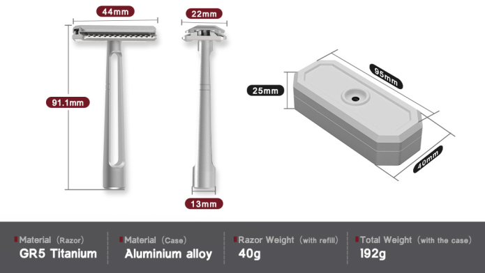 Titanium Collapsible Razor for On-the-Go Shaving | Indiegogo