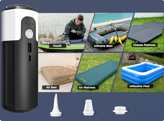 GIGA PUMP 17 Air Pump:2.5x Speed Ultra Bright | Indiegogo