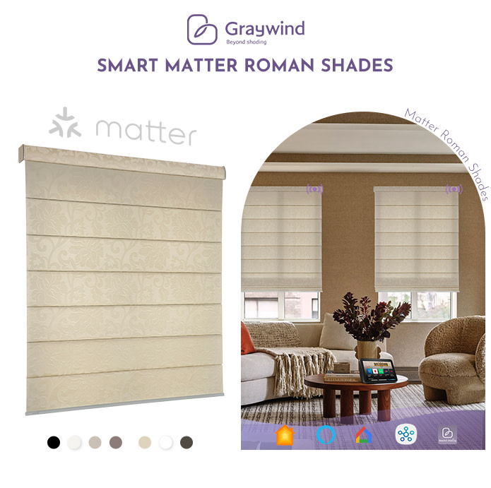 Graywind Matter: World's First Matter Roman Shades | Indiegogo