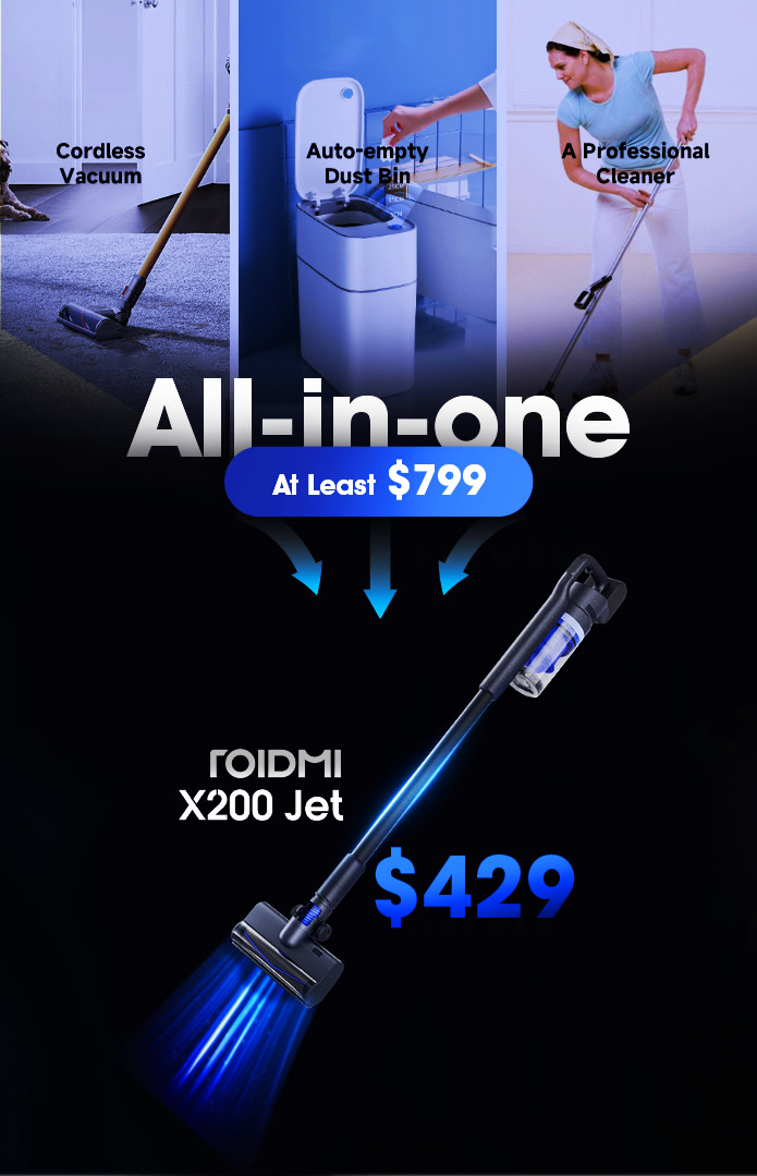 ROIDMI X200: All-in-one Auto-Empty Cordless Vacuum | Indiegogo