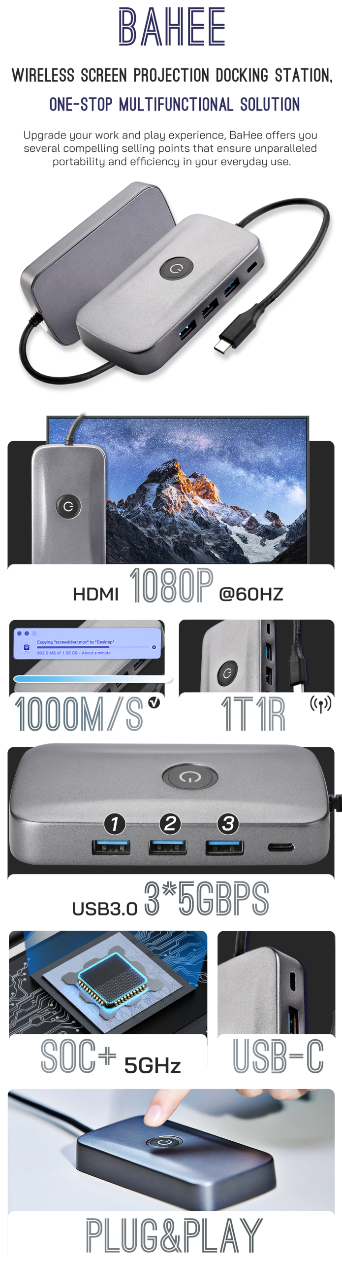 Wireless screen docking station 2 in 1 | Indiegogo