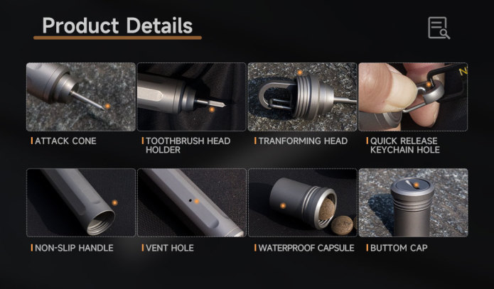 EvoGrip:Titanium 3-in-1 EDC Toothbrush | Indiegogo