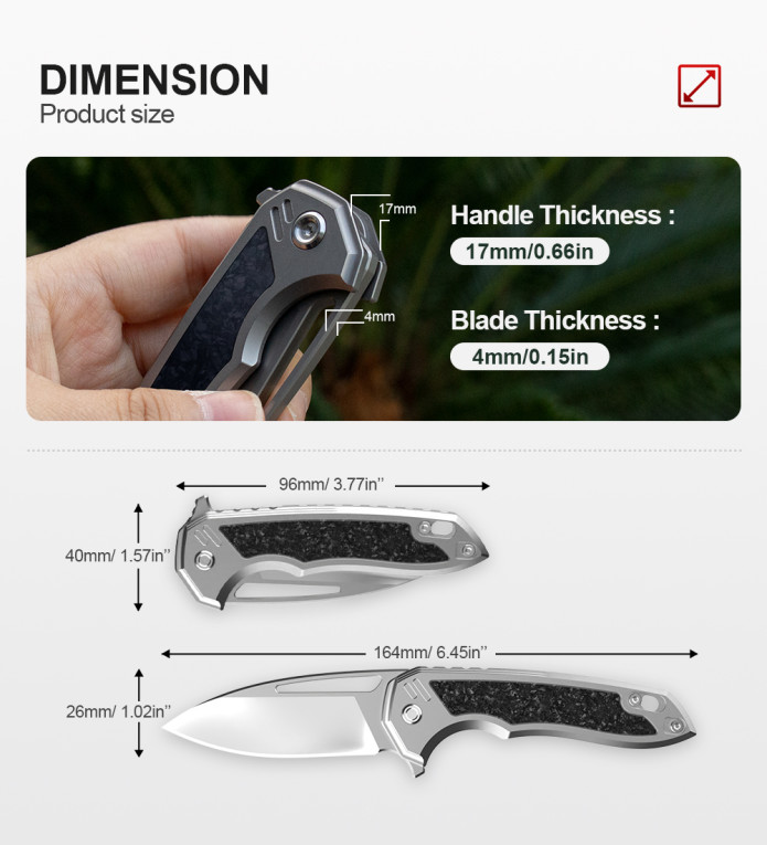 The Cicada Knife: Ti Handle with M390 Blade Knife | Indiegogo