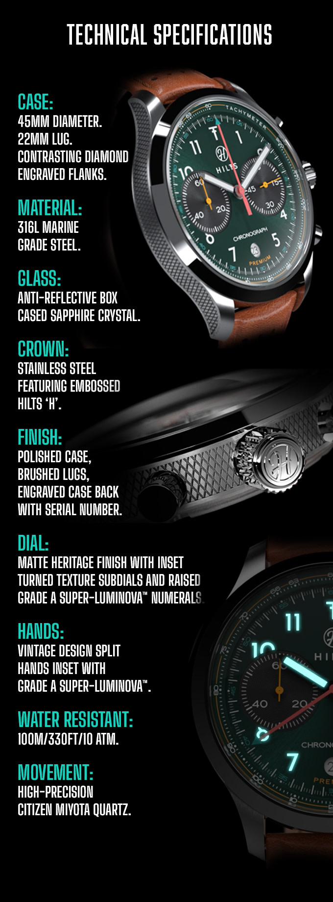 Precision Timing Chronograph Watches - HILTS | Indiegogo