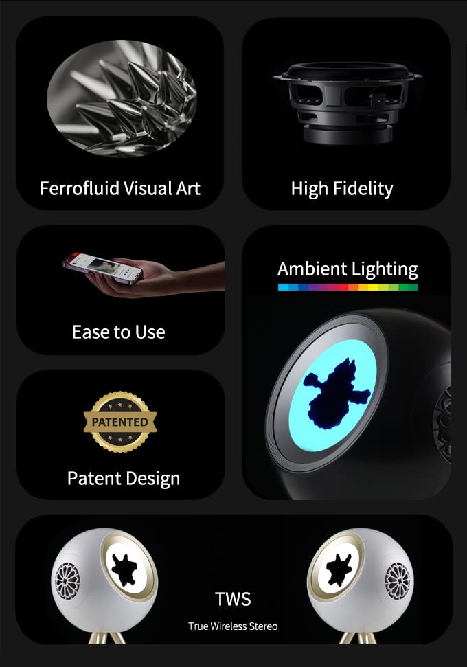 SPIROK STAR: art speaker with ferrofluid dancing | Indiegogo