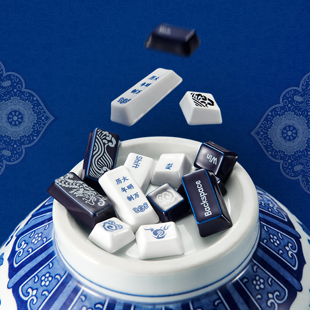 Track World's First Blue and White Ceramic Keycap Set on BackerTracker